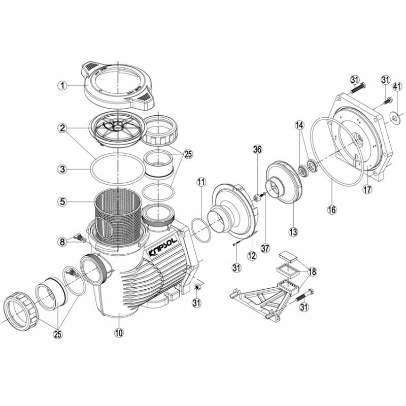KIT RACCORD UNION Ø3 PPE (KARPA. MINI KAPRI) RKA 250.A (KRIPSOL)